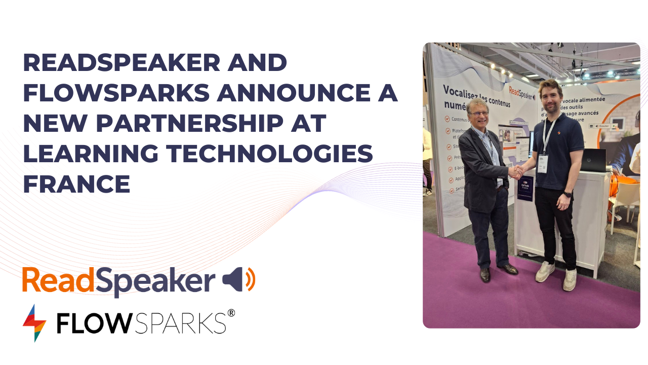 Text to speech helps make FLOWSPARKS more inclusive - ReadSpeaker